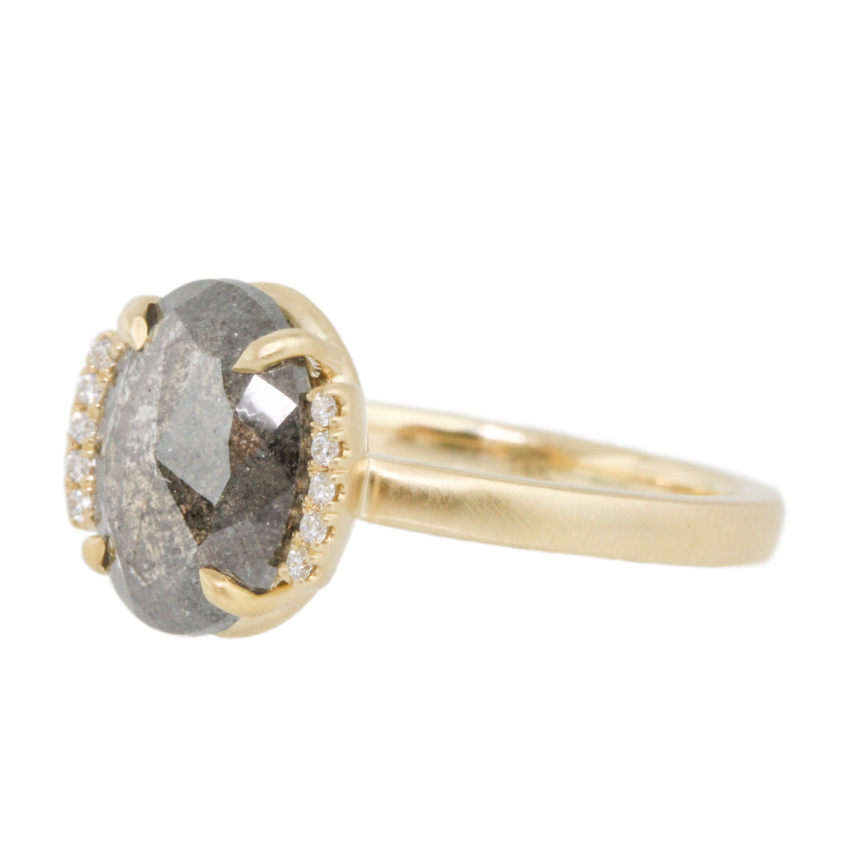 Rustic Pavé Diamond Bracket Ring – Chemistry Jewelry