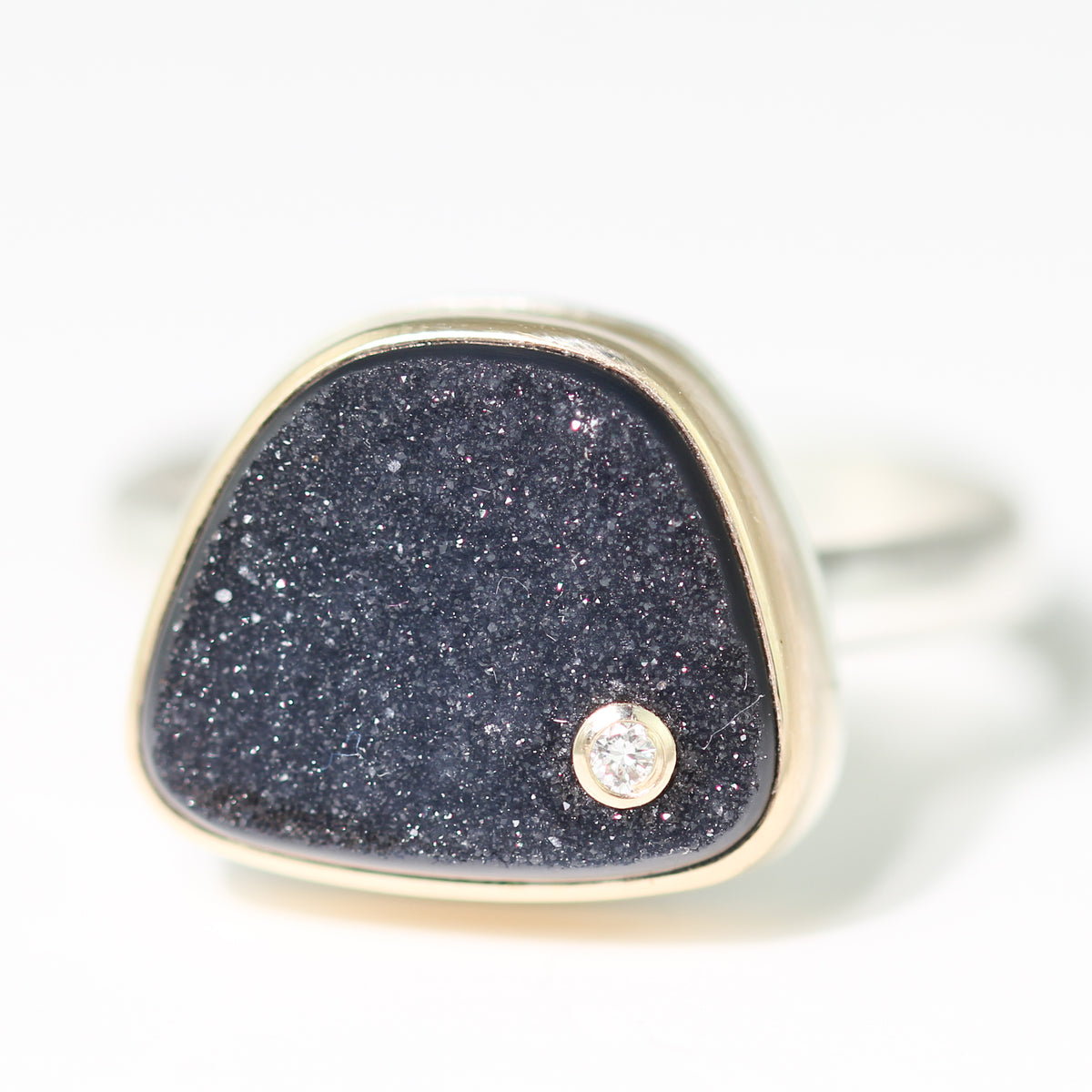 Brazilian Black Drusy Ring – Chemistry Jewelry