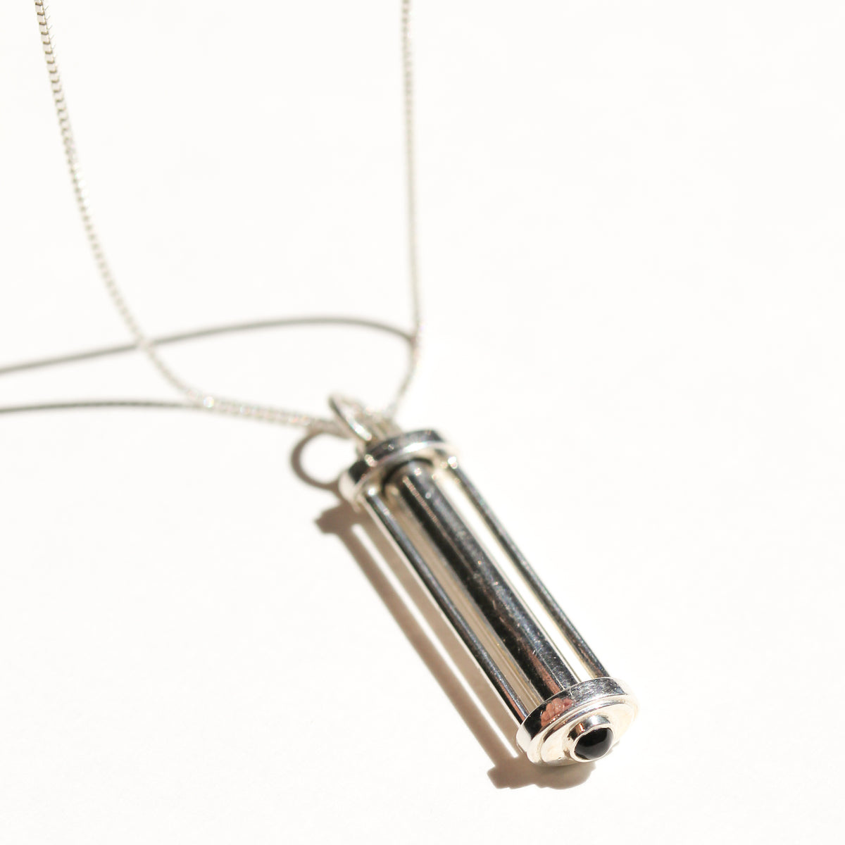 Sterling + Black Onyx Rolling Pillar Necklace – Chemistry Jewelry
